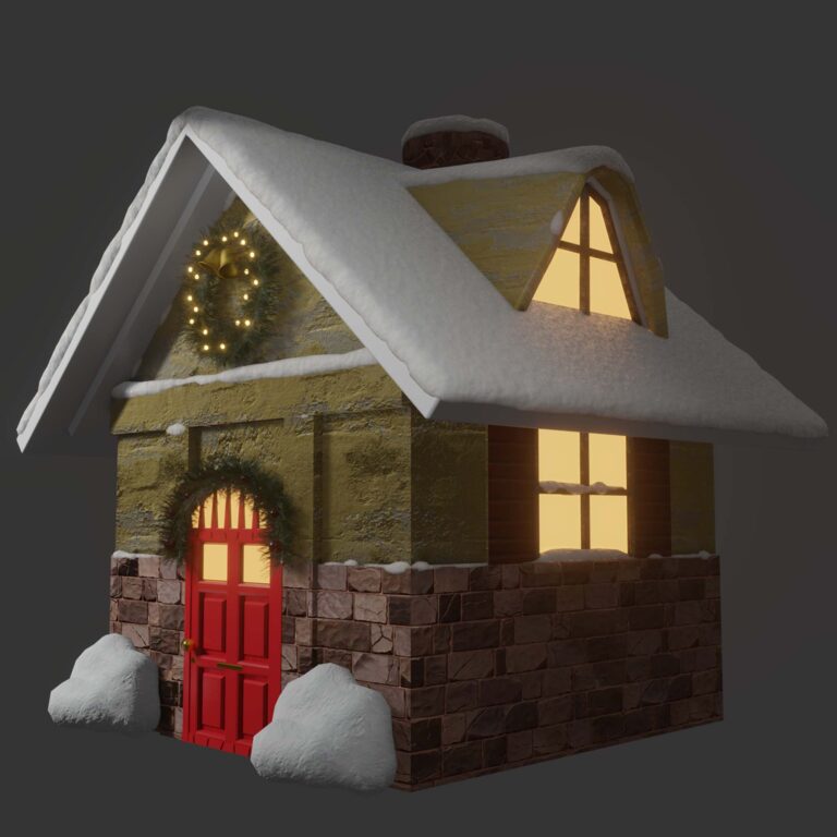 Winter House (230478) 3D model - Download 3D model Winter House (230478 ...