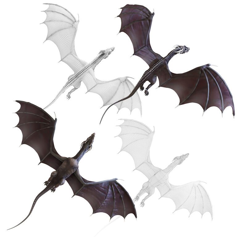 Flying Dragon (23742) 3D model - Download 3D model Flying Dragon (23742 ...