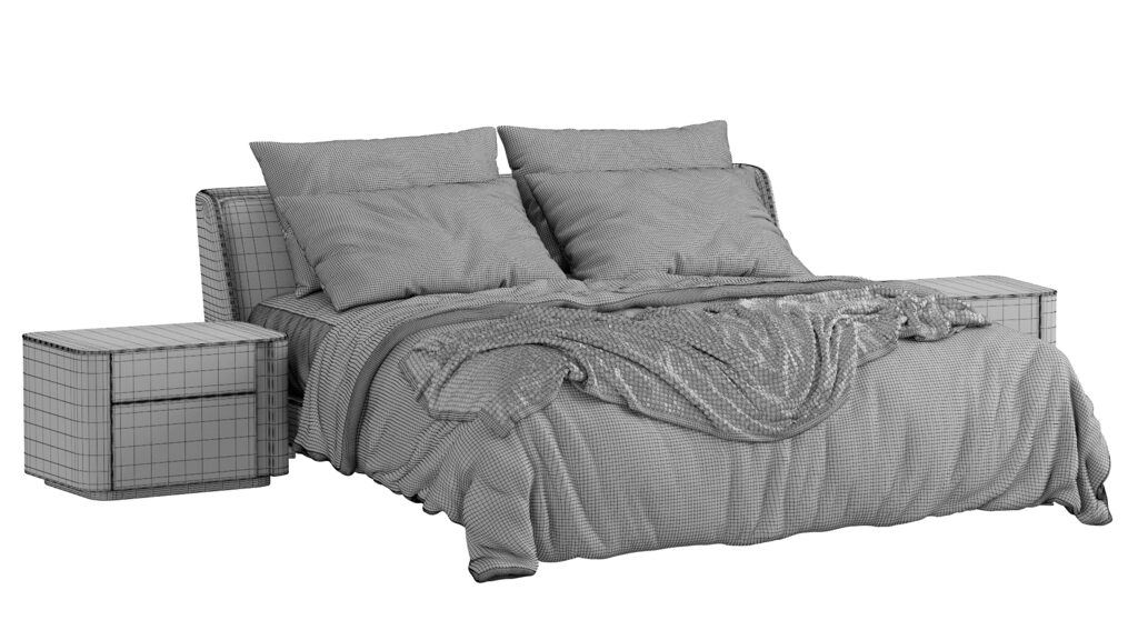 Spencer Bed (240505) 3D model - Download 3D model Spencer Bed (240505 ...