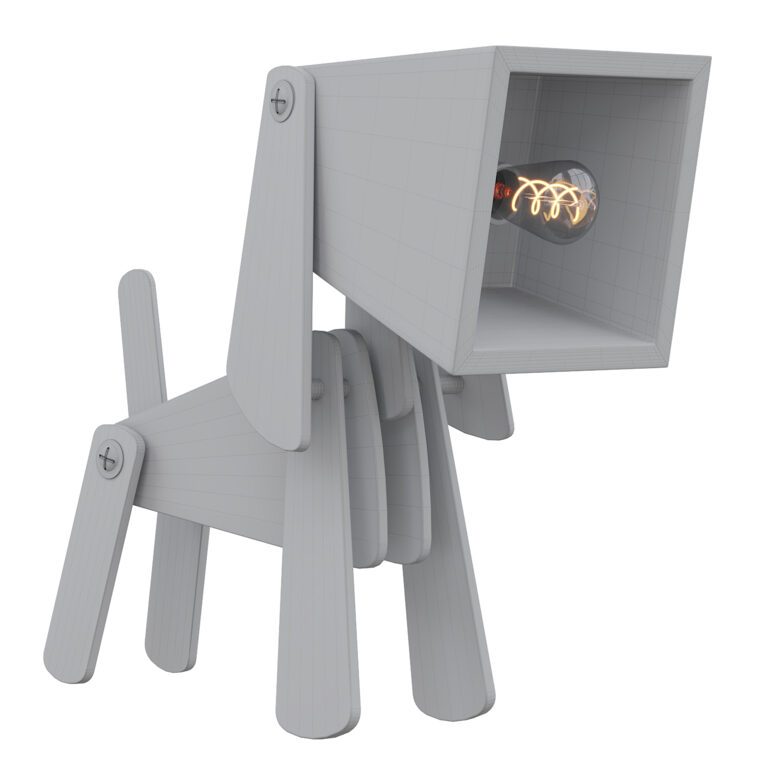 DIY Dog Lamp (244543) 3D model - Download 3D model DIY Dog Lamp (244543 ...