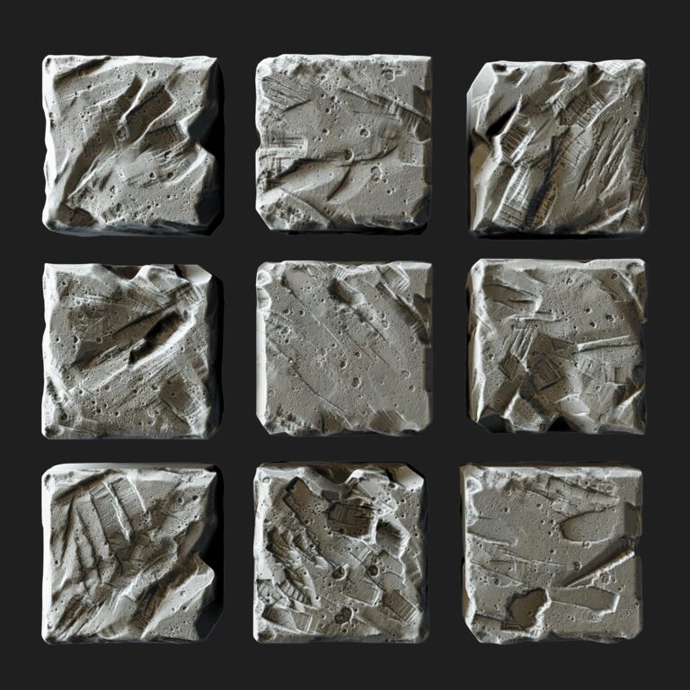 Stone cube wall panel (244583) 3D model - Download 3D model Stone cube ...