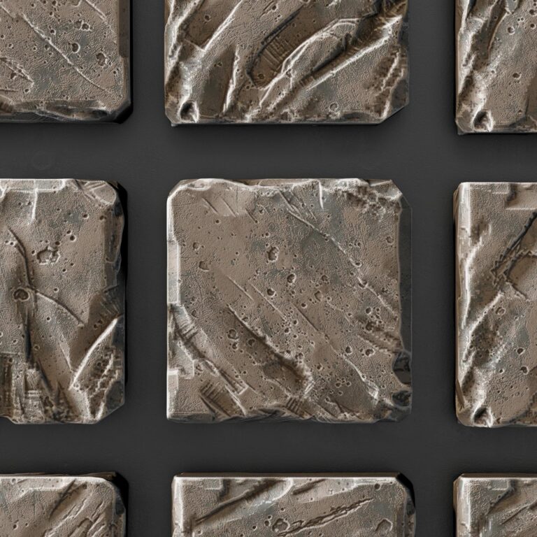 Stone cube panel old (246650) 3D model - Download 3D model Stone cube ...