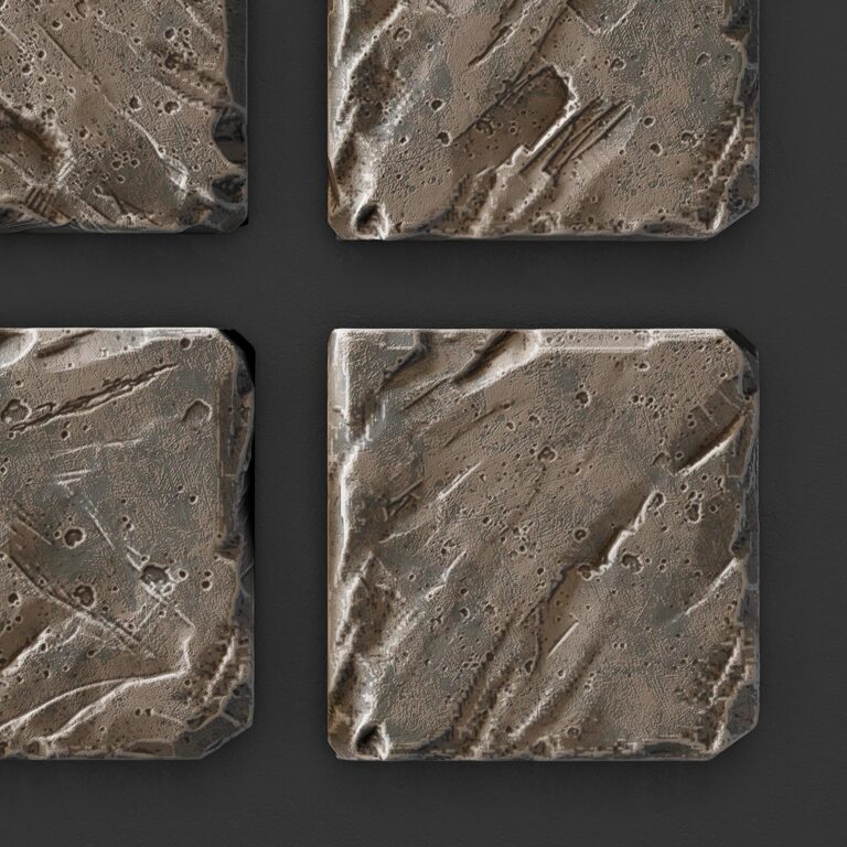 Stone cube panel old (246650) 3D model - Download 3D model Stone cube ...