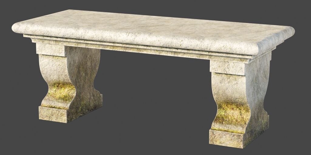 Stone Bench (24811) 3D model - Download 3D model Stone Bench (24811 ...