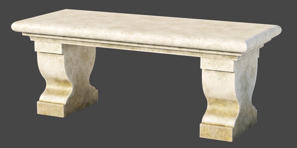 Stone Bench (24811) 3D model - Download 3D model Stone Bench (24811 ...