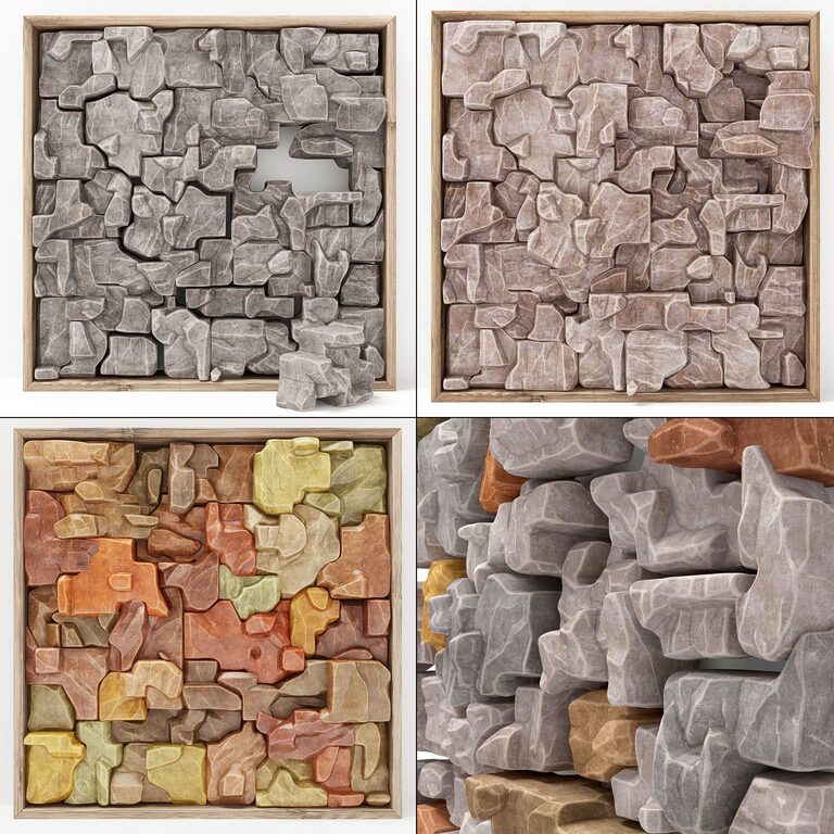Stone Splinter Rock Panel Frame n1 (25203) 3D model - Download 3D model ...
