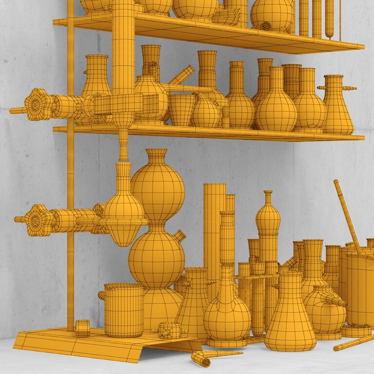 Chemistry Lab Glassware (25270) 3D model - Download 3D model Chemistry ...