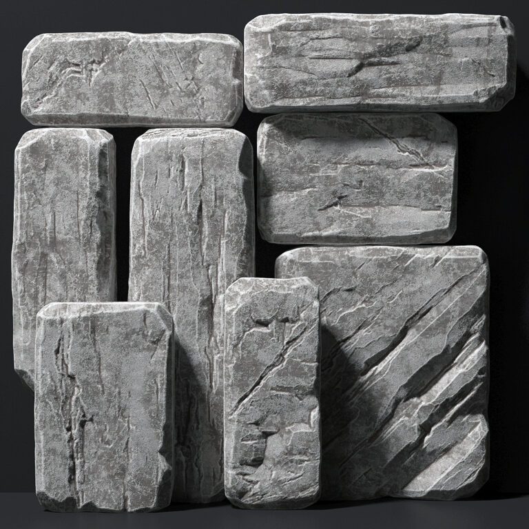 Slab stone rock big n1 (255798) 3D model - Download 3D model Slab stone ...