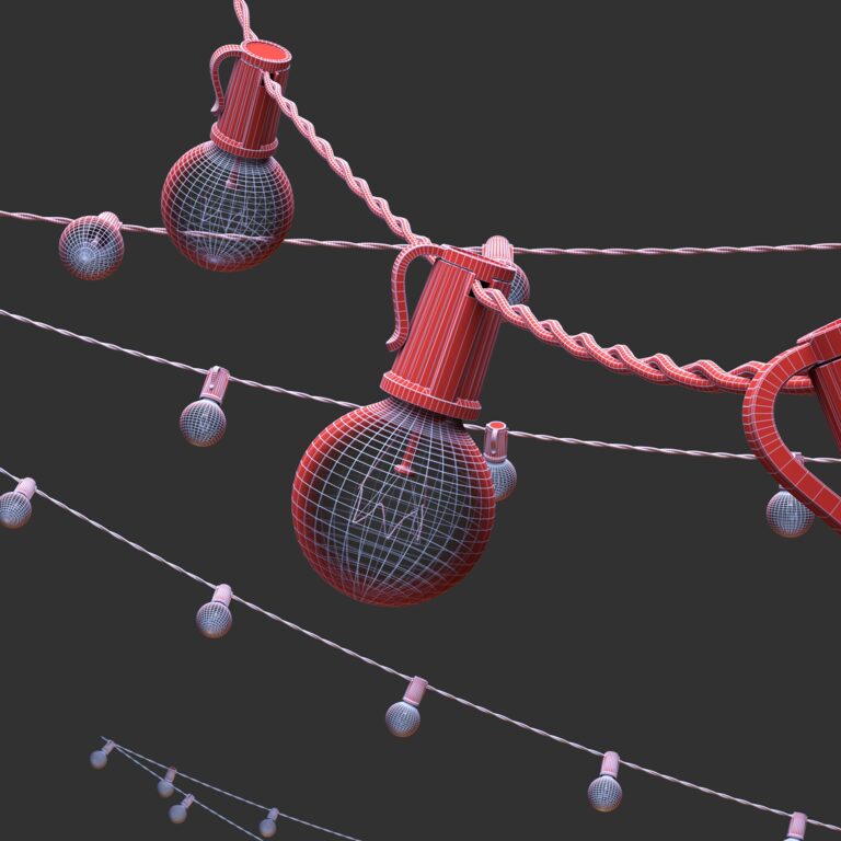 Editable Garland Retro (255808) 3D model - Download 3D model Editable ...