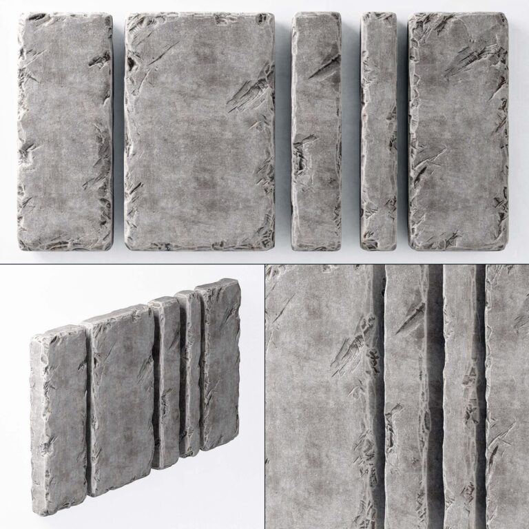 Slab stone wall n1 (255869) 3D model - Download 3D model Slab stone ...