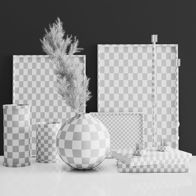 Decor Set 04 25661 3d Model Download 3d Model Decor Set 04 25661