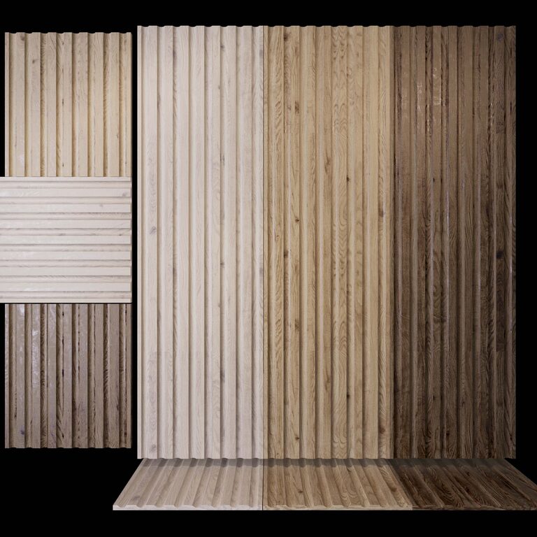 Corrugated wood panels WD11 (25751) 3D model - Download 3D model ...
