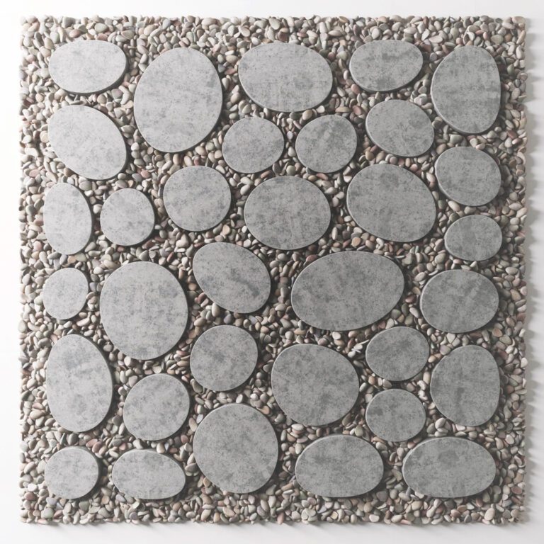 Tile square oval pebble n1 (257876) 3D model - Download 3D model Tile ...