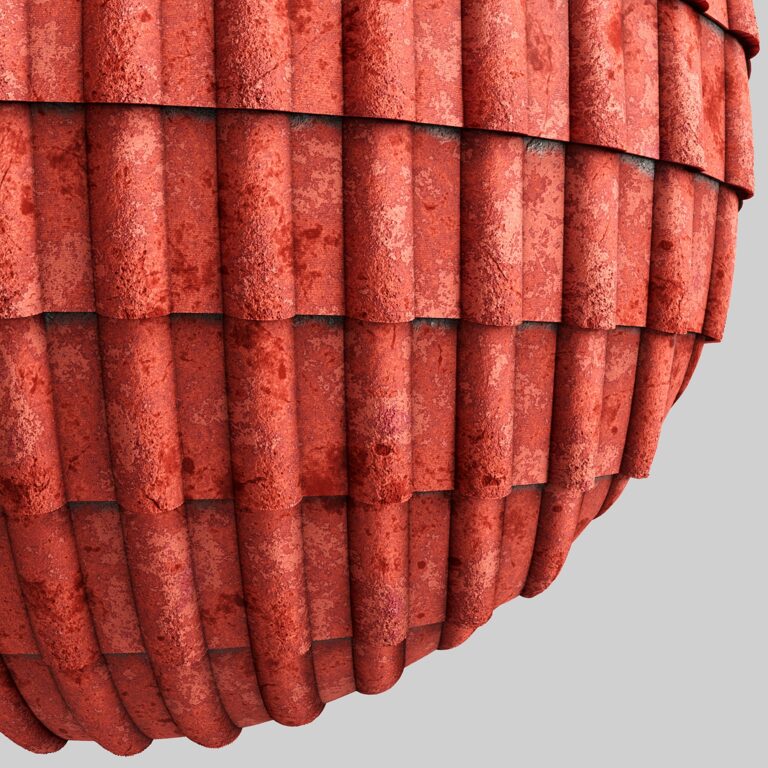 Roof Tile Materials 1- By 3 color, Pbr By Sbsar, 4k (257897) 3D model ...