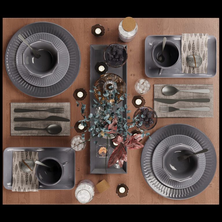 Ikea tableware table setting 2 (258977) 3D model - Download 3D model ...
