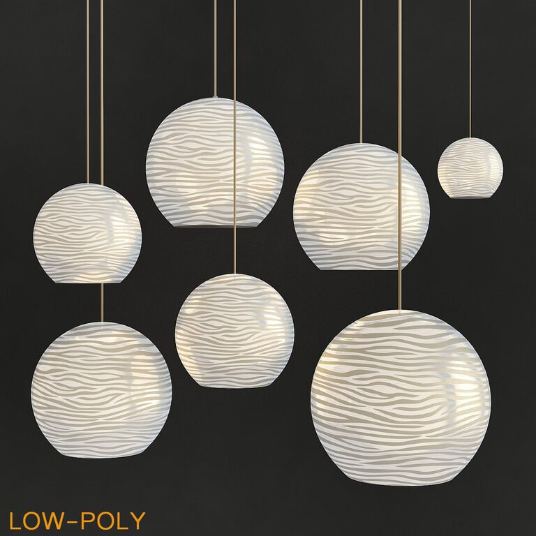 Large Paper Light Shades Pendant (26151) 3D model - Download 3D model ...
