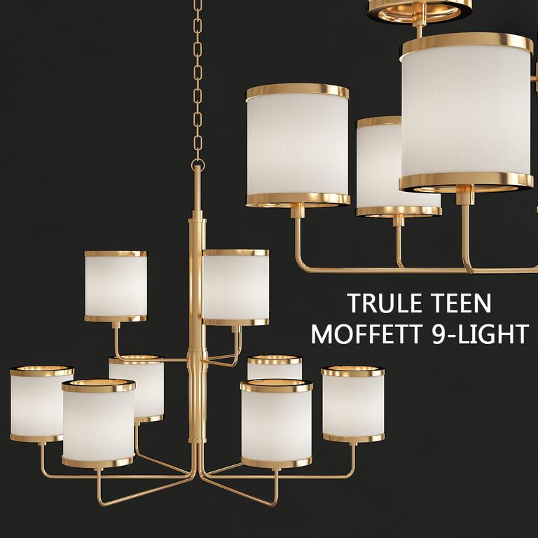 Trule Teen Moffett 9-Light Shaded (26192) 3D model - Download 3D model ...