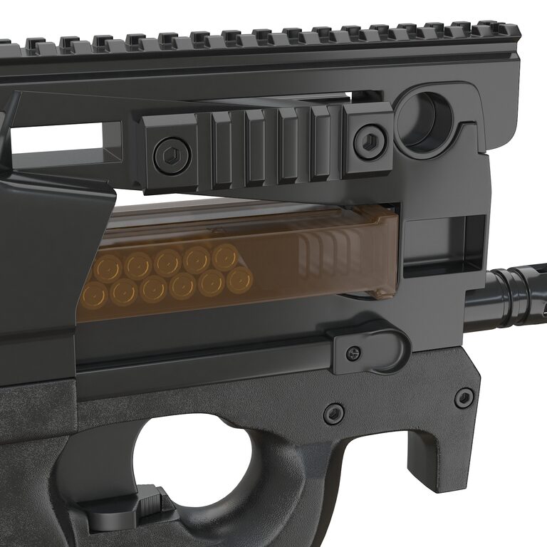 Submachine gun FN P90 (26223) 3D model - Download 3D model Submachine ...