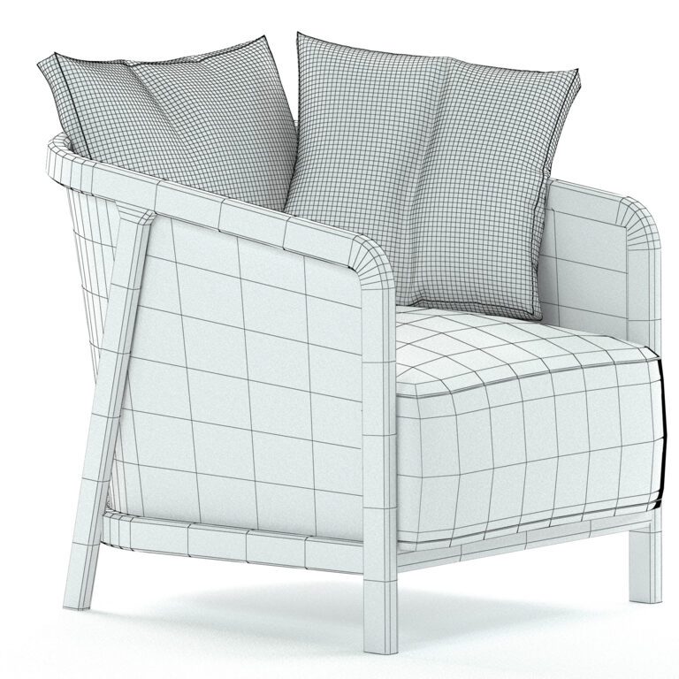Flexform TOSCA armchair (265349) 3D model - Download 3D model Flexform ...