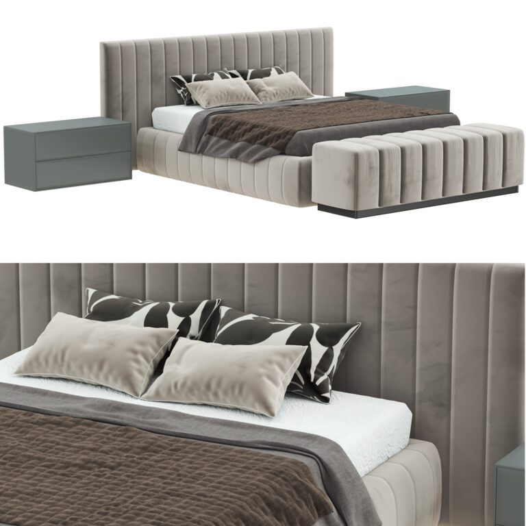 Modern bed design (270352) 3D model - Download 3D model Modern bed ...