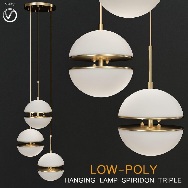 HANGING LAMP SPIRIDON TRIPLE (27259) 3D model - Download 3D model ...