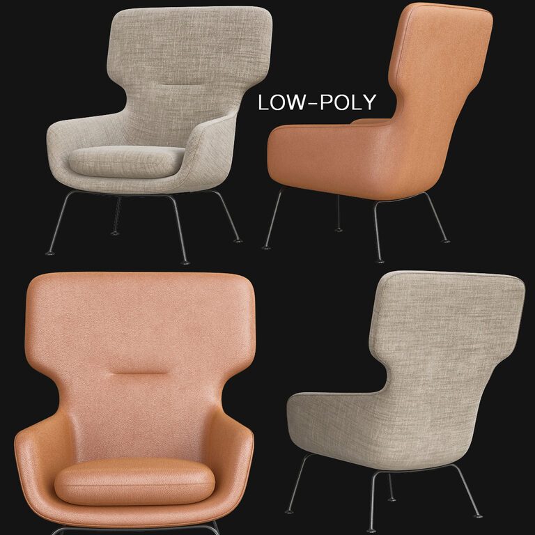 Armchairs low poly model collection (27376) 3D model - Download 3D ...