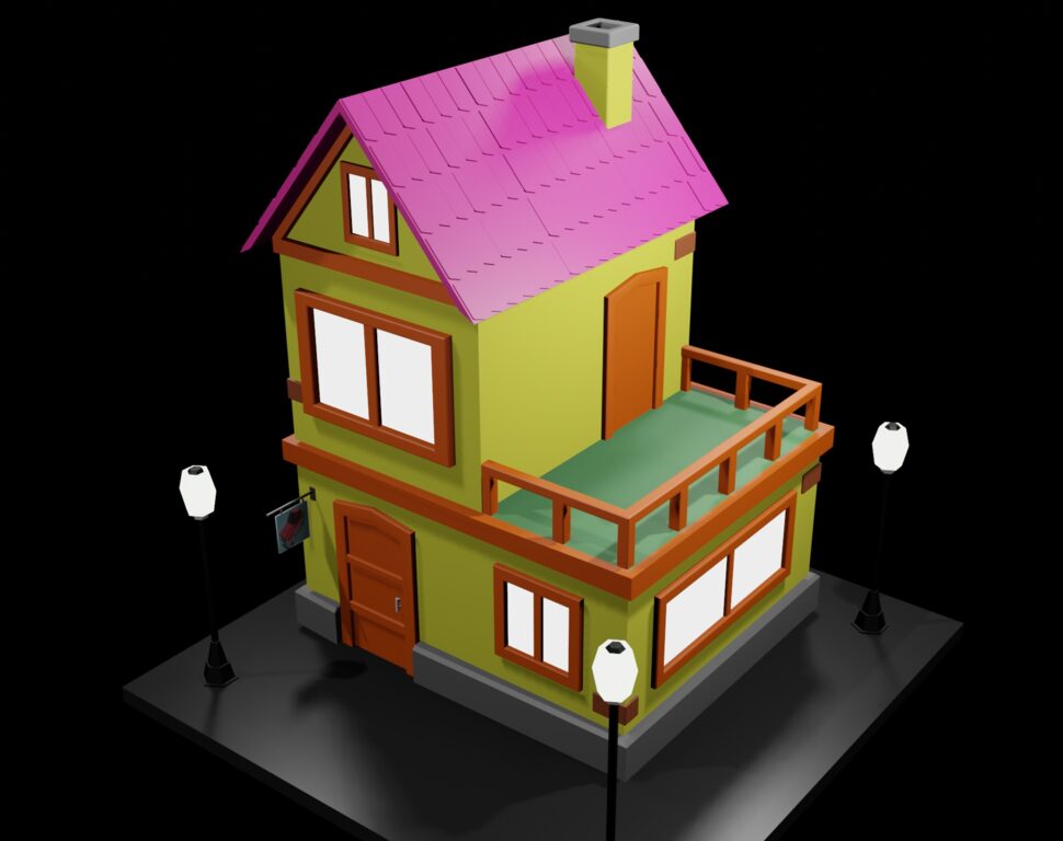 Low poly house (275384) 3D model - Download 3D model Low poly house ...