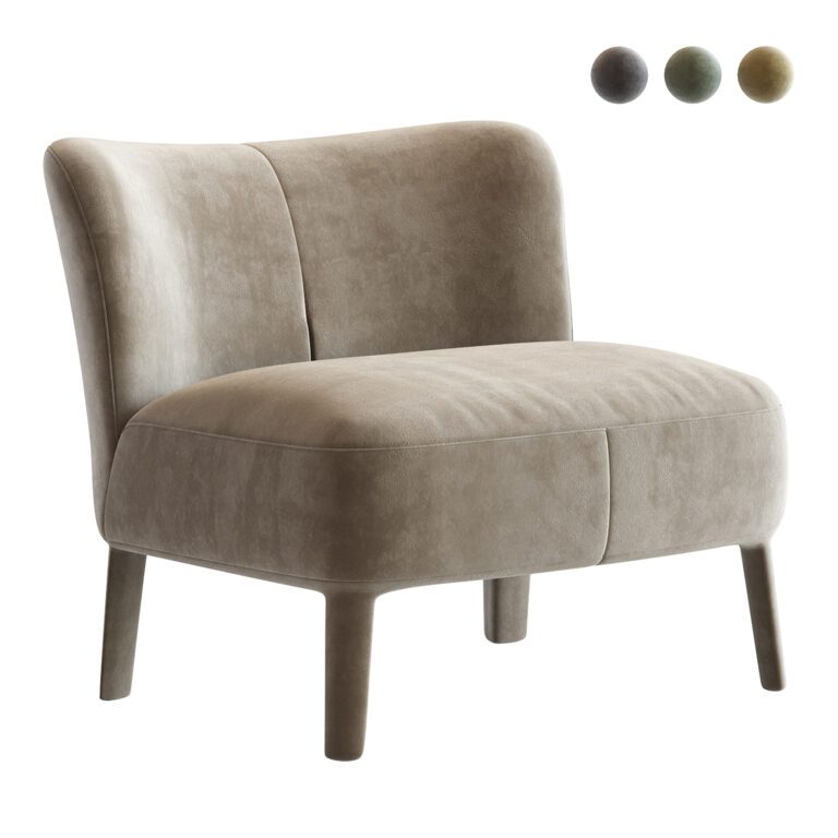 Febo Low Armchair (298402) 3D model - Download 3D model Febo Low ...