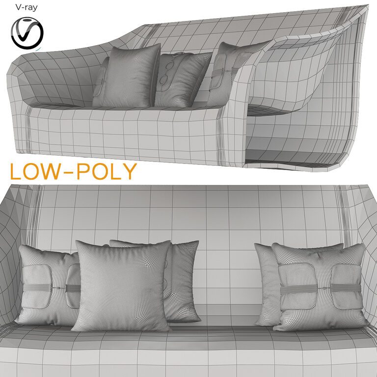 Split Sofa by Alex Hull (30902) 3D model - Download 3D model Split Sofa ...