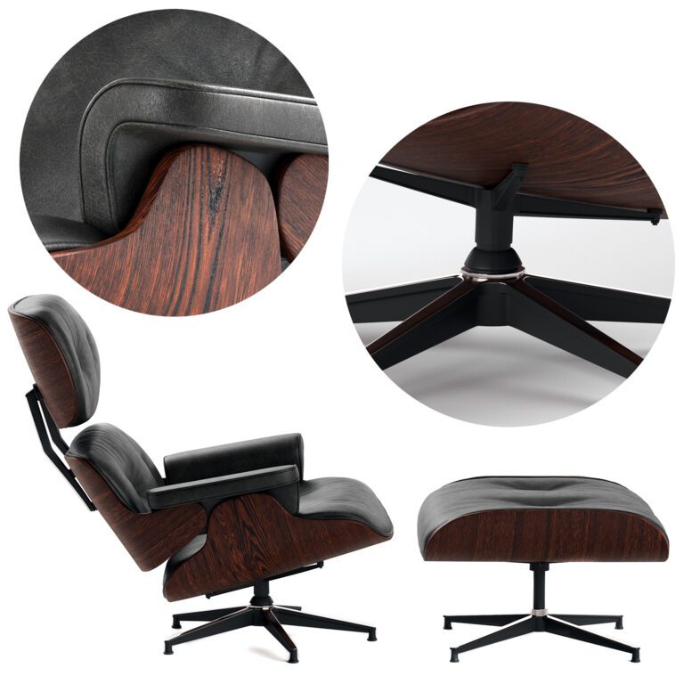 Eames Lounge Chair (311597) 3D model - Download 3D model Eames Lounge ...