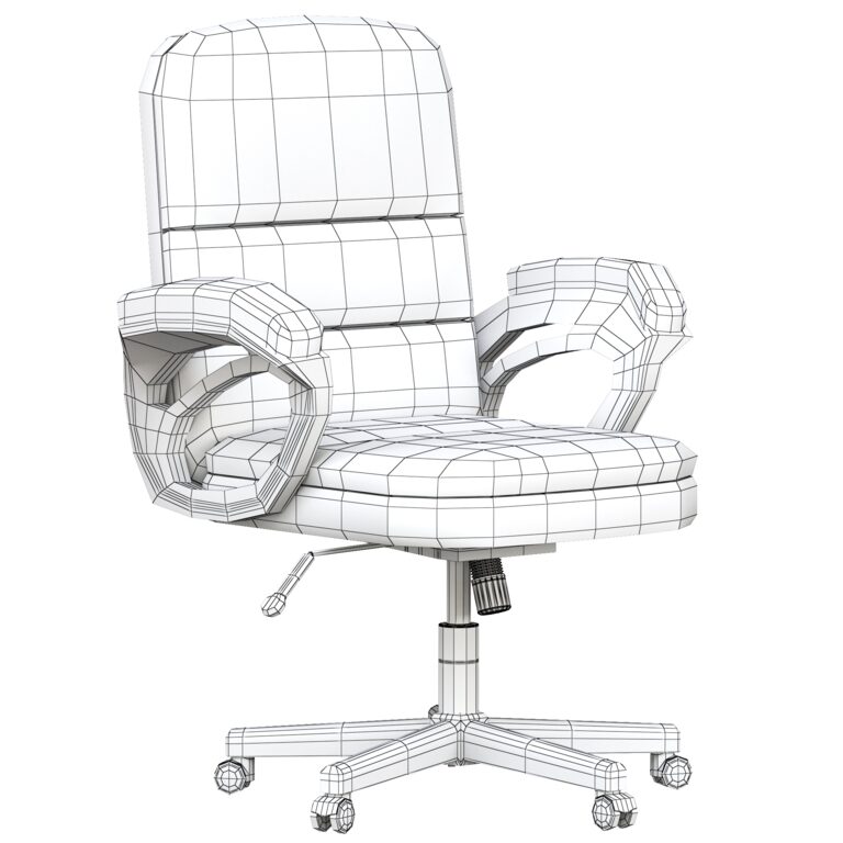 OFM Essentials Executive Leather Manager's armchair (317487) 3D model ...