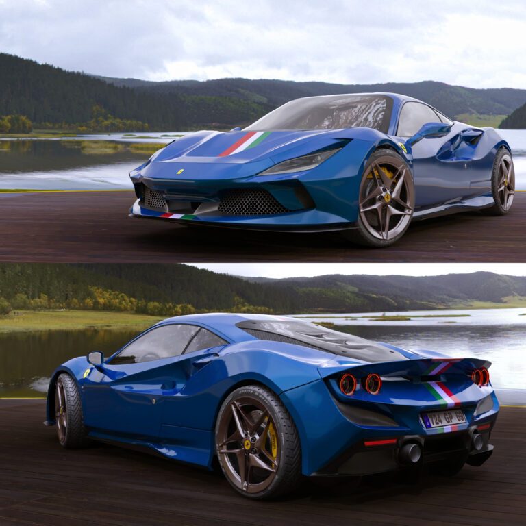 Ferrari F8 Tributo car (317602) 3D model - Download 3D model Ferrari F8 ...