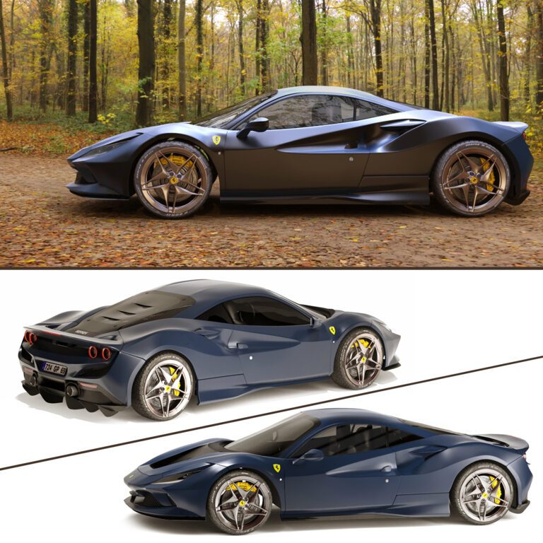 Ferrari F8 Tributo car (317602) 3D model - Download 3D model Ferrari F8 ...