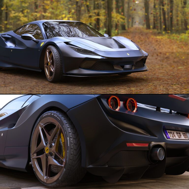 Ferrari F8 Tributo car (317602) 3D model - Download 3D model Ferrari F8 ...