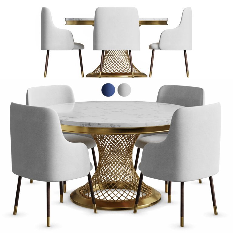 Modern Dining Table (317647) 3D model - Download 3D model Modern Dining ...