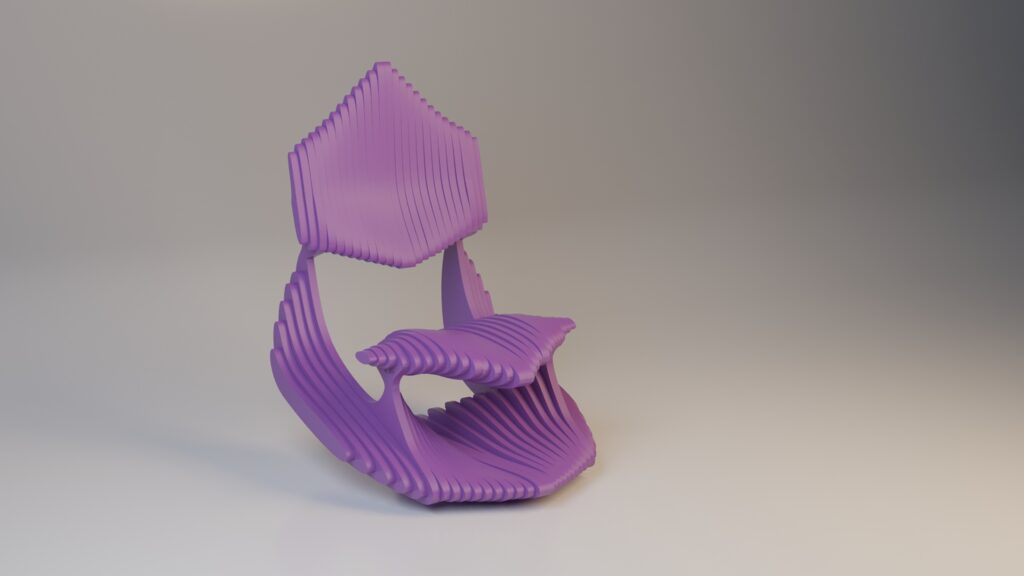 Modern Parametric Plastic Chair (318282) 3D model - Download 3D model ...