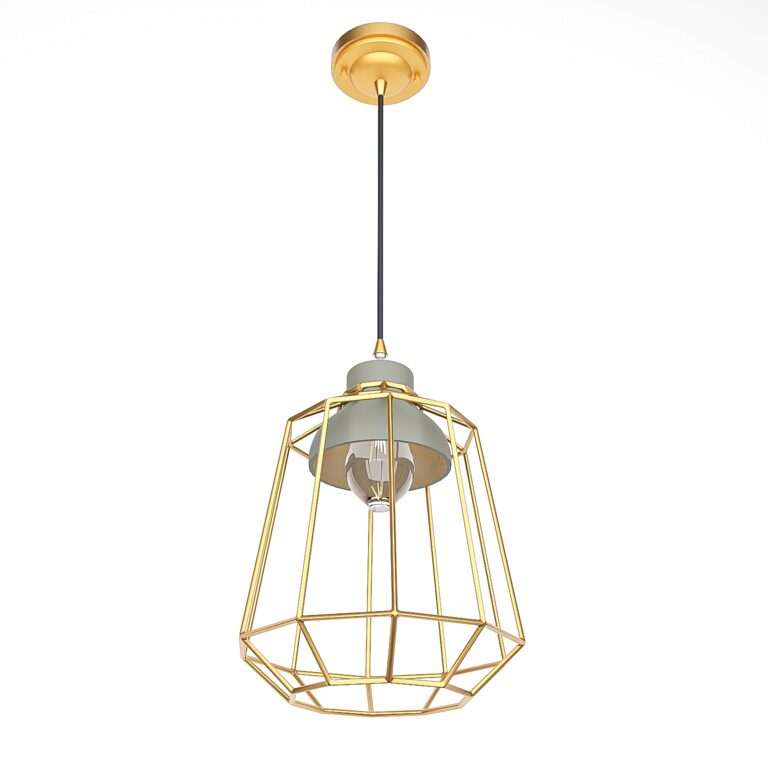 Cult living stone studio cage pendant light gold (318567) 3D model ...