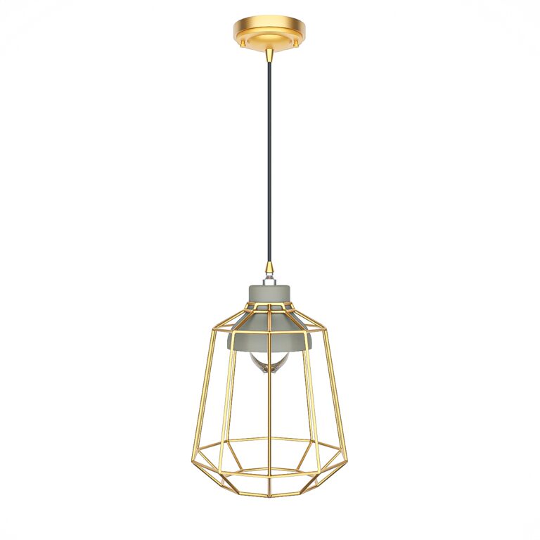 Cult living stone studio cage pendant light gold (318567) 3D model ...
