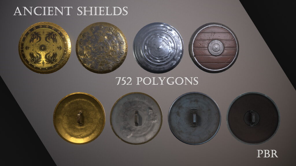 Ancient Shields (319681) 3D model - Download 3D model Ancient Shields ...