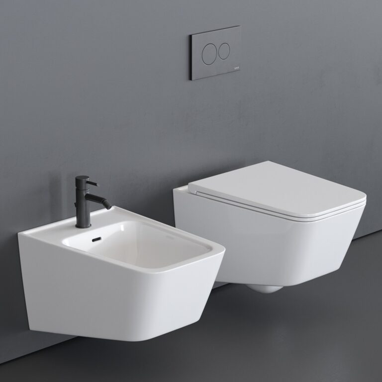 VitrA Bathrooms EQUAL Wall-Hung WC Toilet and bidet (319846) 3D model ...