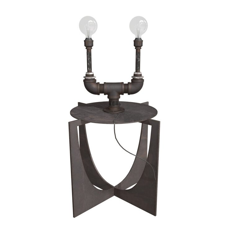 Industrial Style Steel Metal Table Lamp (320043) 3D model - Download 3D ...