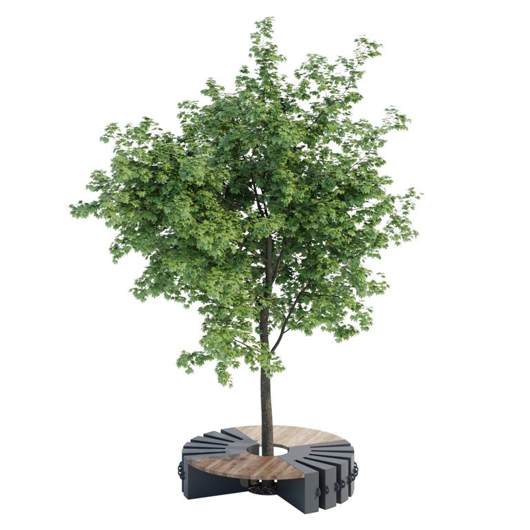 Round B Bench and tree (320078) 3D model - Download 3D model Round B ...