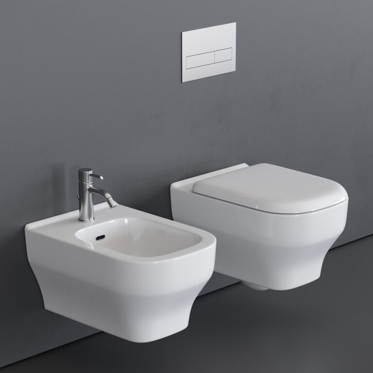 Olympia Ceramica Synthesis Wall-Hung WC Toilet and bidet (320156) 3D ...