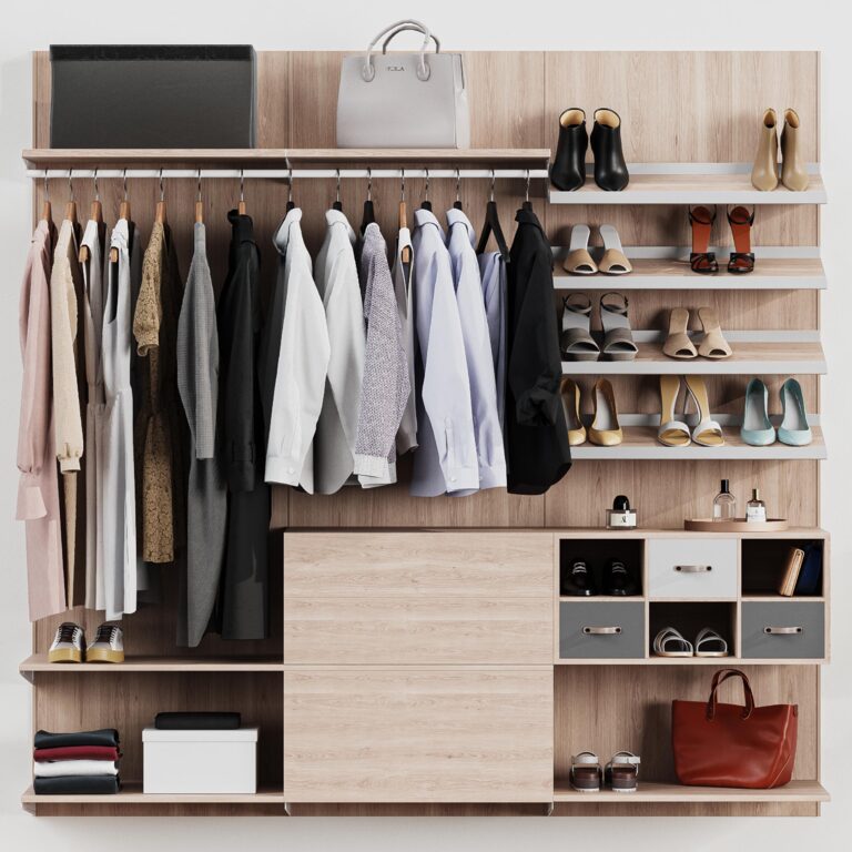 Wardrobe and clothes 6 (320199) 3D model - Download 3D model Wardrobe ...