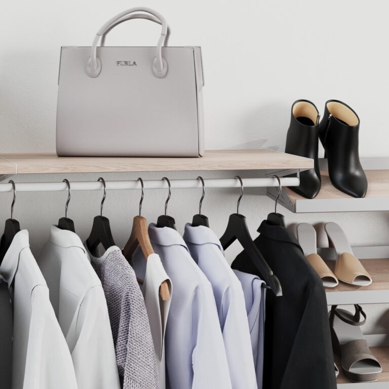 Wardrobe and clothes 6 (320199) 3D model - Download 3D model Wardrobe ...