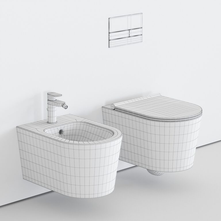 Bidet Alice Ceramica Form Wall-Hung WC (320406) 3D model - Download 3D ...