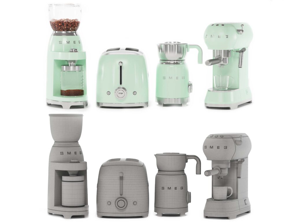 Smeg Kitchen appliance (320611) 3D model - Download 3D model Smeg ...