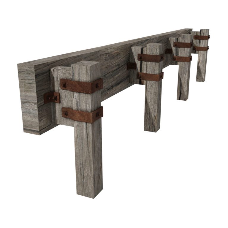 Wooden roadblock (320681) 3D model - Download 3D model Wooden roadblock ...