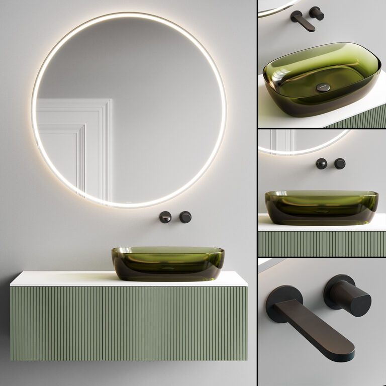 Vanity Unit Set 6 (321207) 3D model - Download 3D model Vanity Unit Set ...