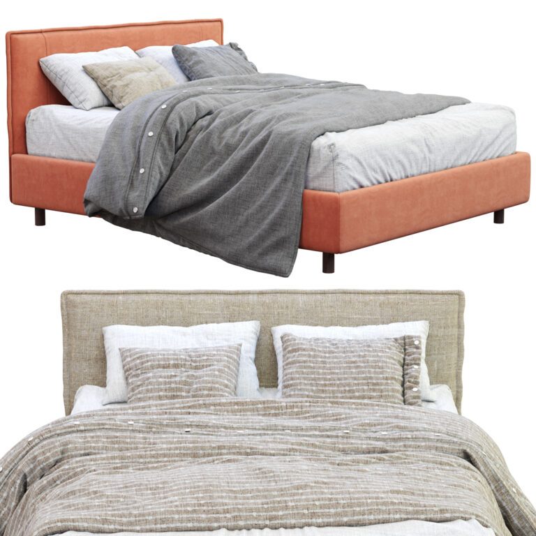 Paco Bed By Bonaldo (321282) 3D model - Download 3D model Paco Bed By ...